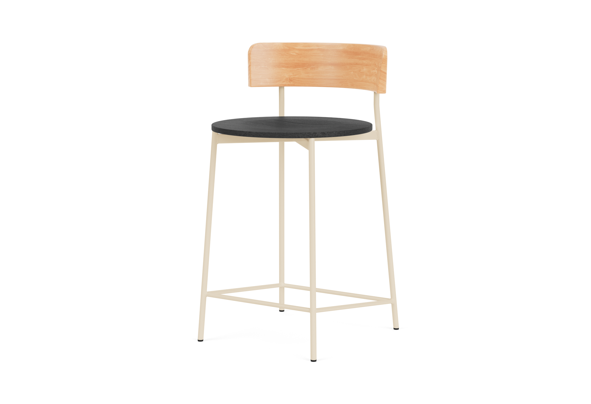 Friday counter stool - sand frame - natural back (no upholstery)